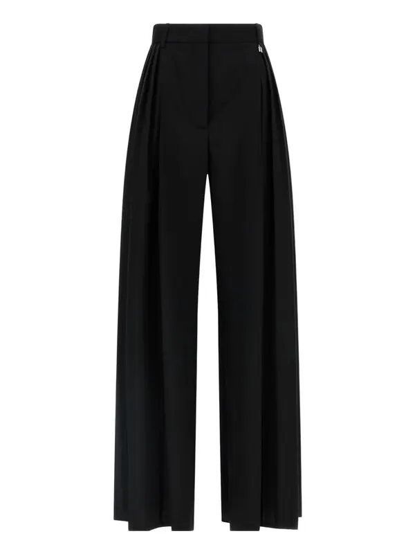 Giuseppe Di Morabito Pleated Wide-leg Trousers - Black
