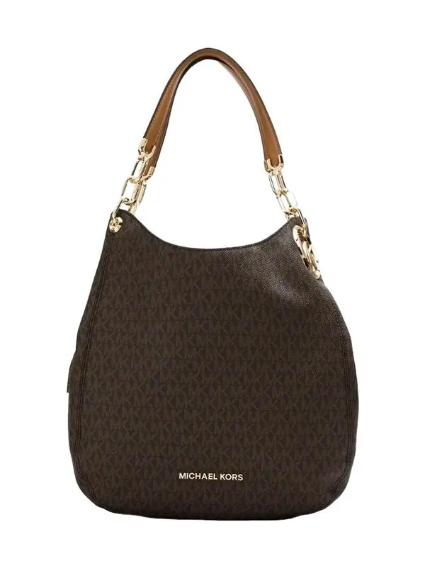 Michael Kors Lillie Monogram Large Shoulder Bag - Black