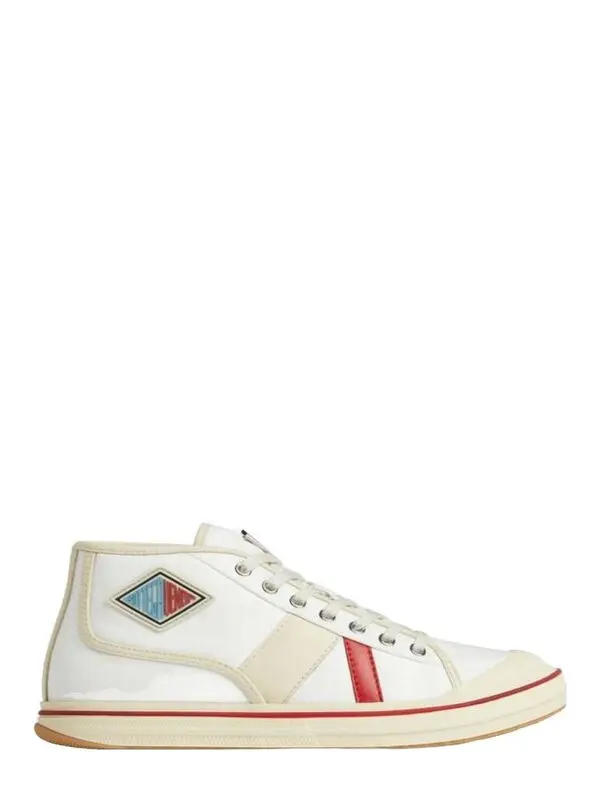 Bottega Veneta Eliot Mid-top Canvas Sneakers - White/sea Salt