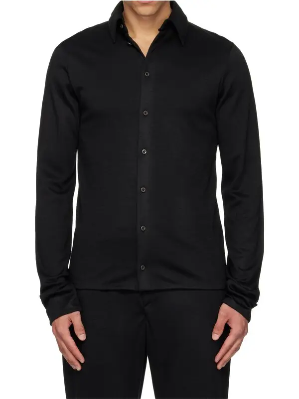 RIER Polar Wool Shirt - Black