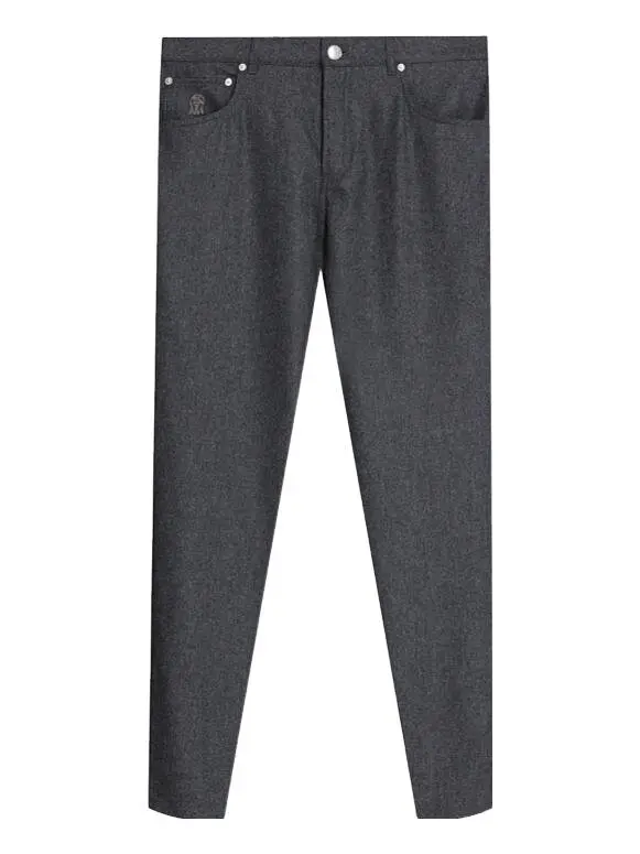 Brunello Cucinelli Tailored Button-fastening Trousers - Grey