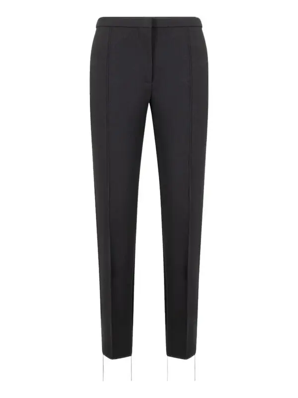 Givenchy Pressed-crease Trousers With Elasticated Straps - Black