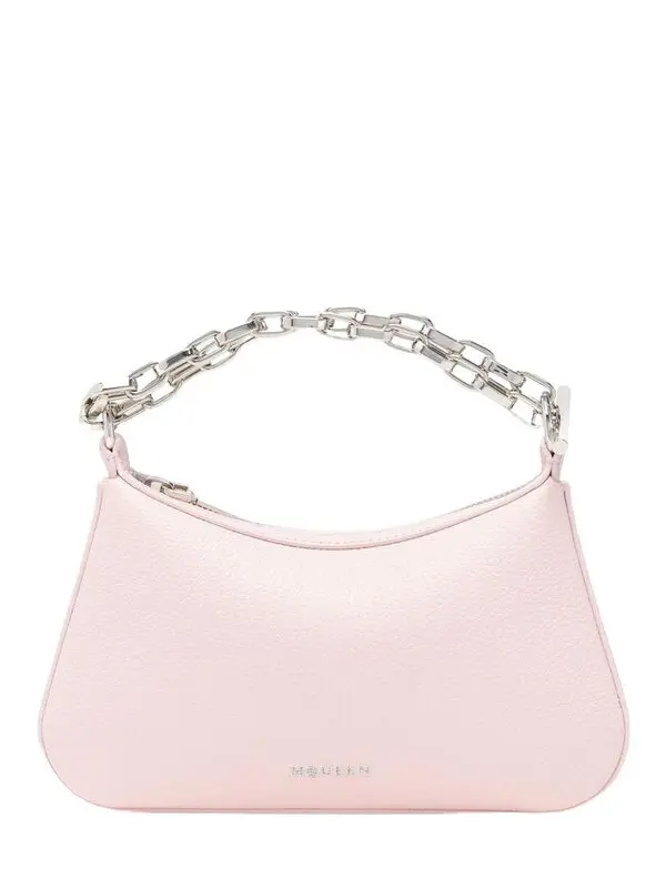 Alexander McQueen Leather Shoulder Bag With Chain Strap - Pink