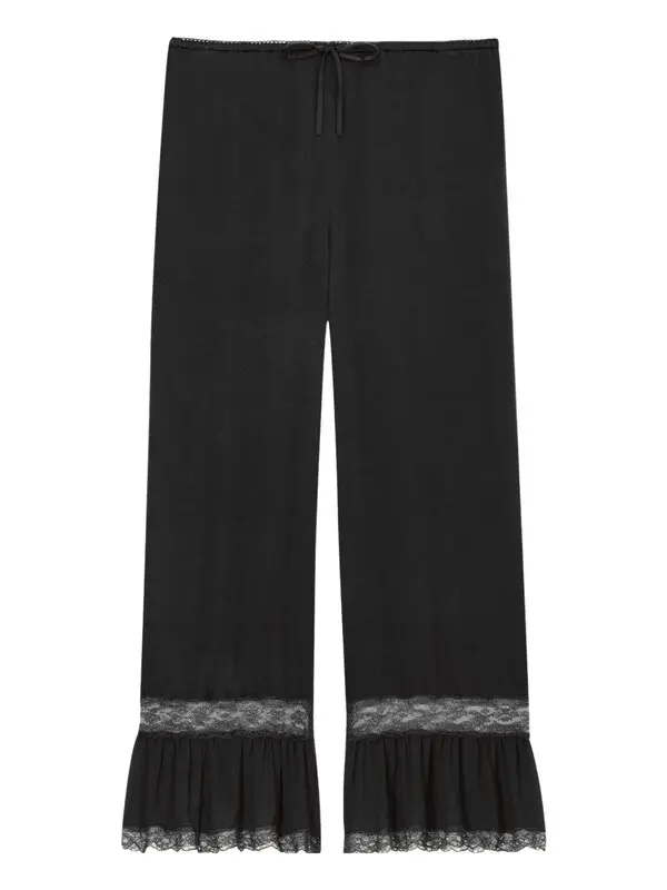 Saint Laurent Lace Trousers - Black