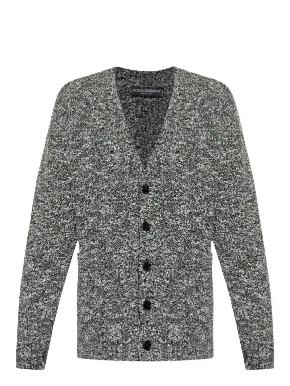 Dolce & Gabbana V-neck Knitted Cardigan - Grey