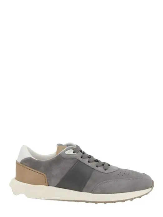 TOD'S Panelled Lace-up Sneakers - Gray