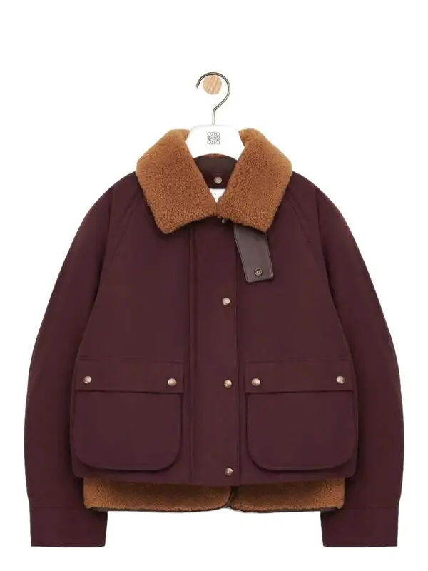 Loewe Long Sleeve Jacket With Detachable Fleece Vest - Burgundy