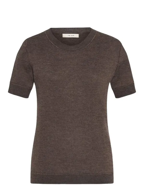 THE ROW Cashmere T-shirt - Faded Brown