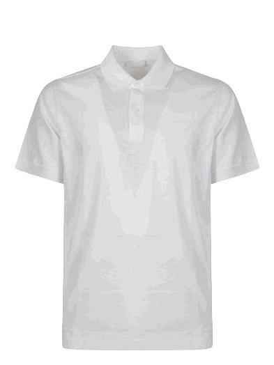 Prada Logo Patch Polo Shirt - White
