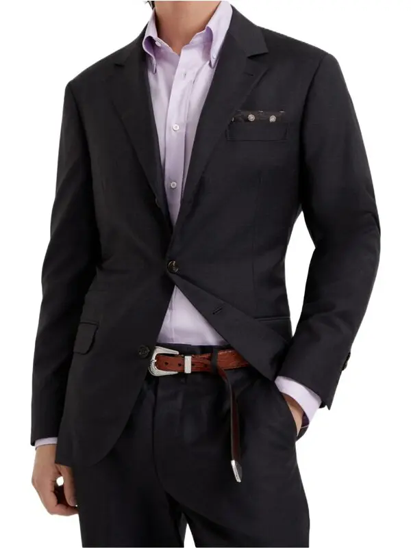Brunello Cucinelli Tailored Virgin Wool Blazer - Anthracite