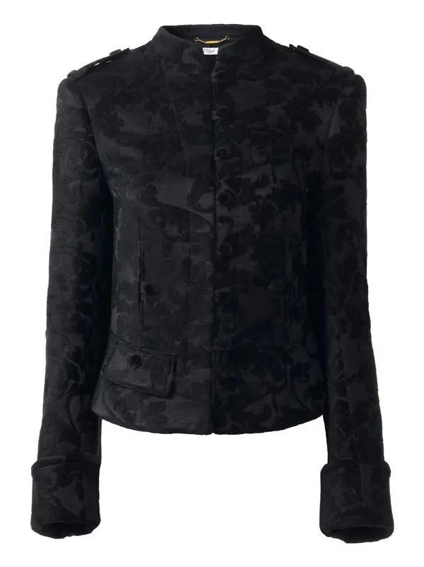 Chloé Floral Long Sleeve Jacket - Black