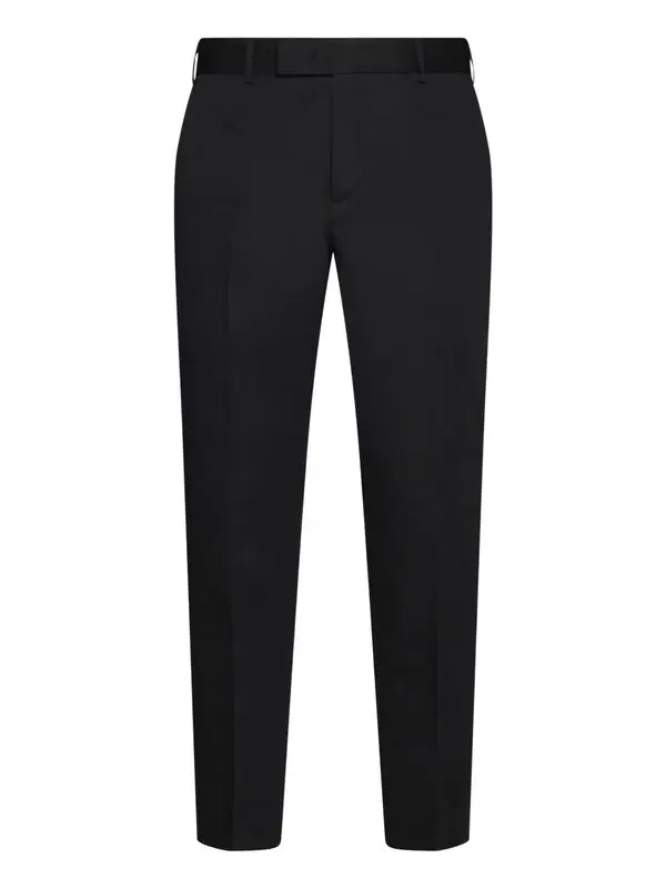 PT TORINO Cotton-blend Tailored Trousers - Black