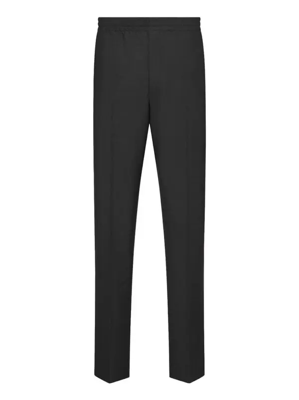Dior High Waist Straight Leg Trousers - Grey