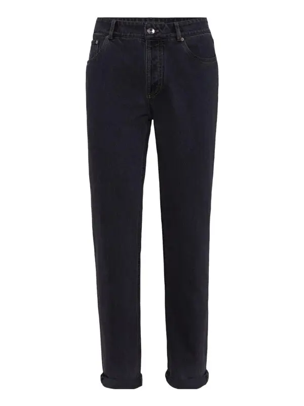 Brunello Cucinelli Tapered Leg Jeans - Black
