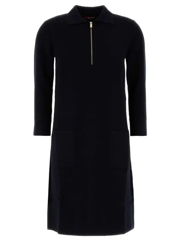 Max Mara Zip Detailed Dress - Black