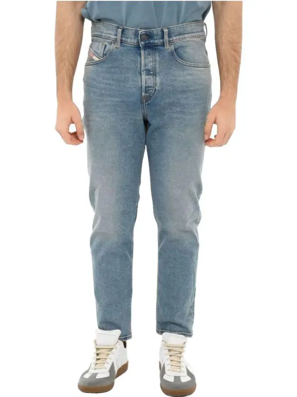 DIESEL® Slim Faded Logo Jeans - Gray