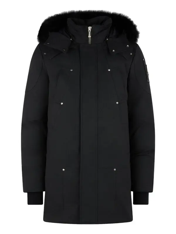 Moose Knuckles Hooded Zip-up Parka - Black