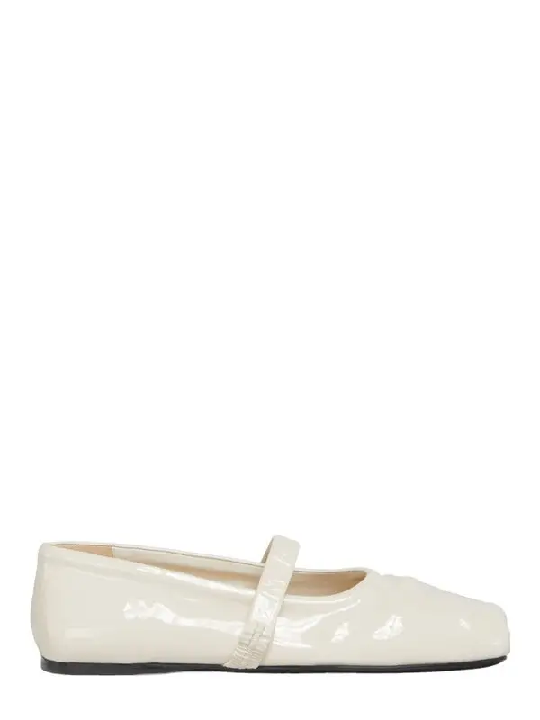 Marni Square-toe Mary Jane Ballet Flats With 3d Bow Detail - White