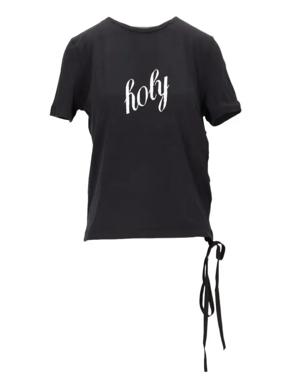ANN DEMEULEMEESTER Holy Printed Crewneck T-shirt - Black