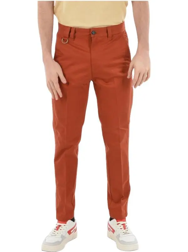 DIESEL® Straight-leg Pants With Belt Ring Detail - Brown