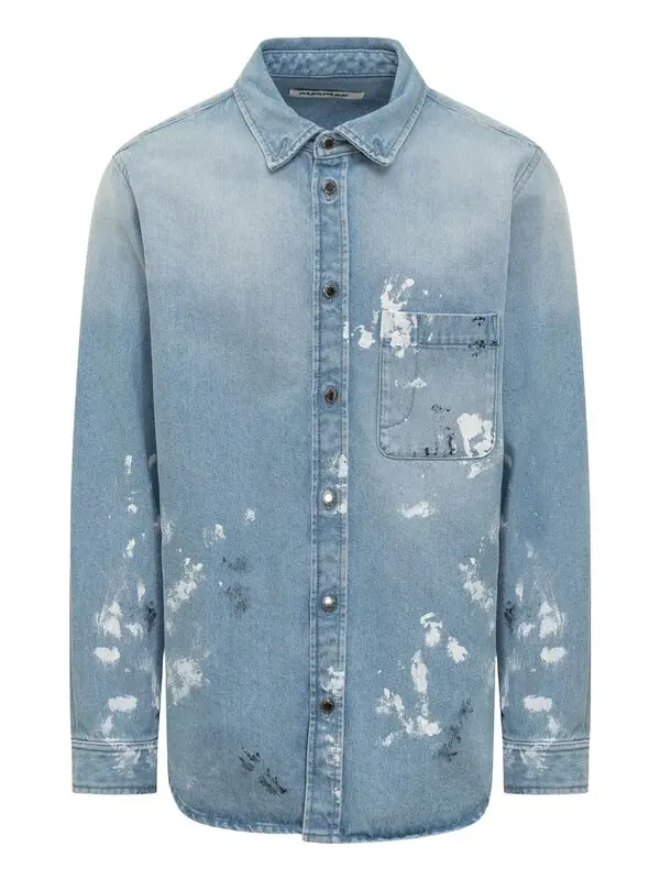 DARKPARK Distressed Denim Shirt - Blue