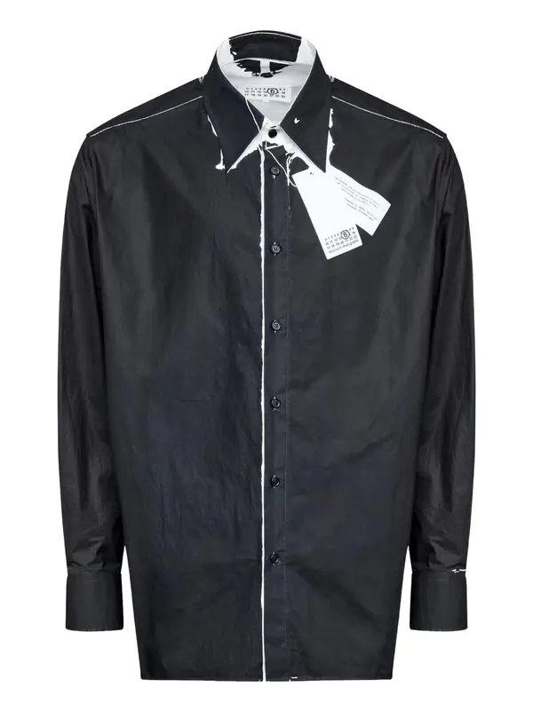 MAISON MARGIELA Contrast-trim Shirt - Black