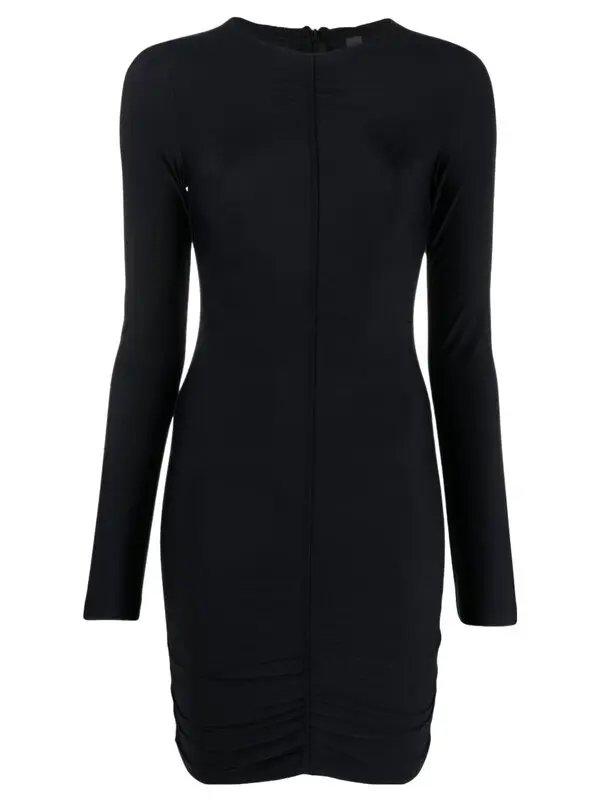 REINA OLGA Master Viper Long-sleeve Mini Dress - Black