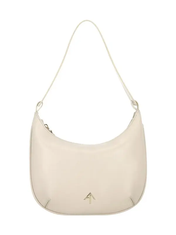 Manu Atelier Logo Plaque Mini Shoulder Bag - Nude