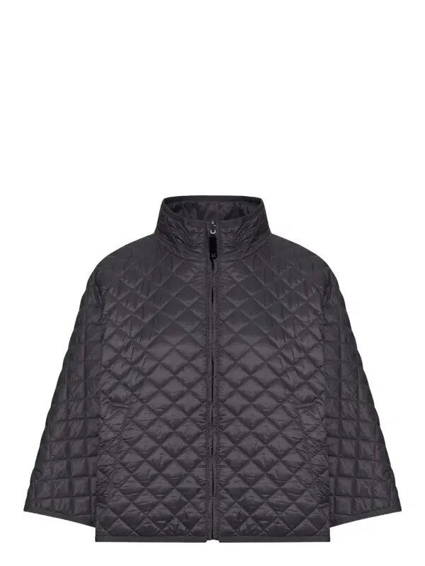 Max Mara Reversible Padded Canvas Cape - Black