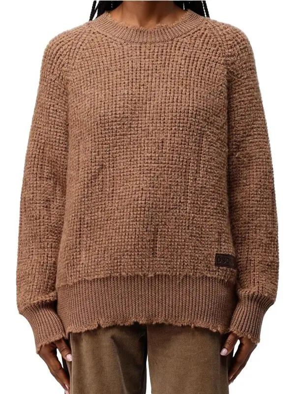 Dsquared2 Long-sleeved Crew Neck Sweater With Distressed Details - Brown