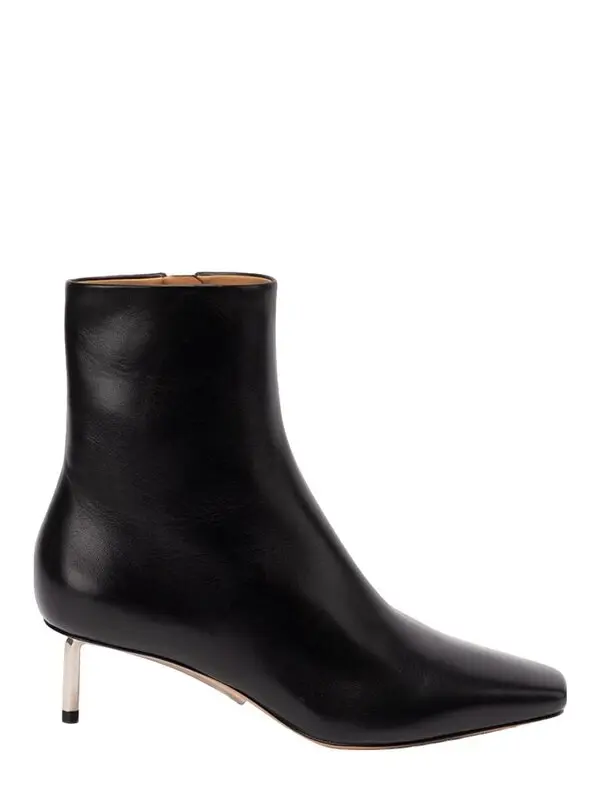 Off-White Square Toe Ankle Boots - Black