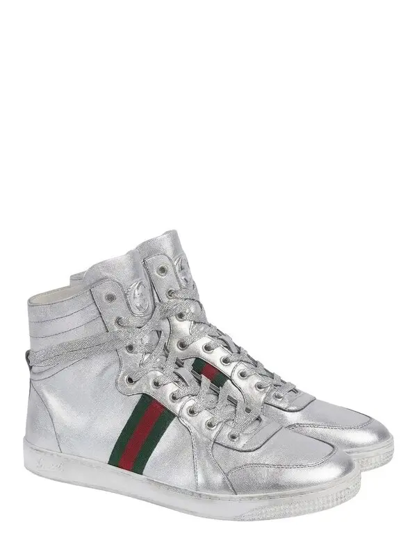 Gucci Stretch Low-top Sneakers - Metallic Silver