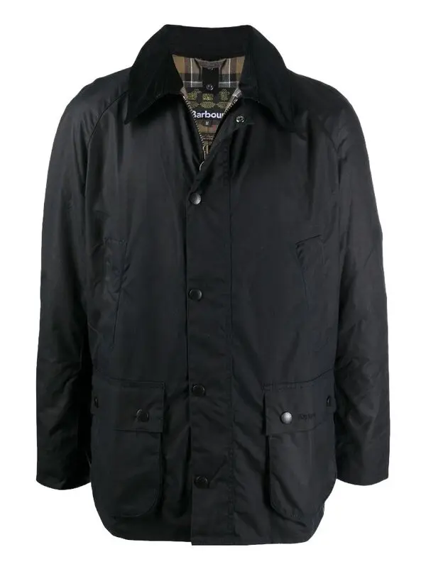 Barbour Ashby Waxed Button-up Jacket - Black