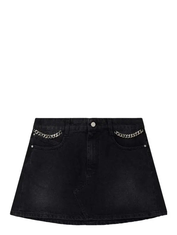 Stella McCartney Falabella Denim Mini Skirt - Black