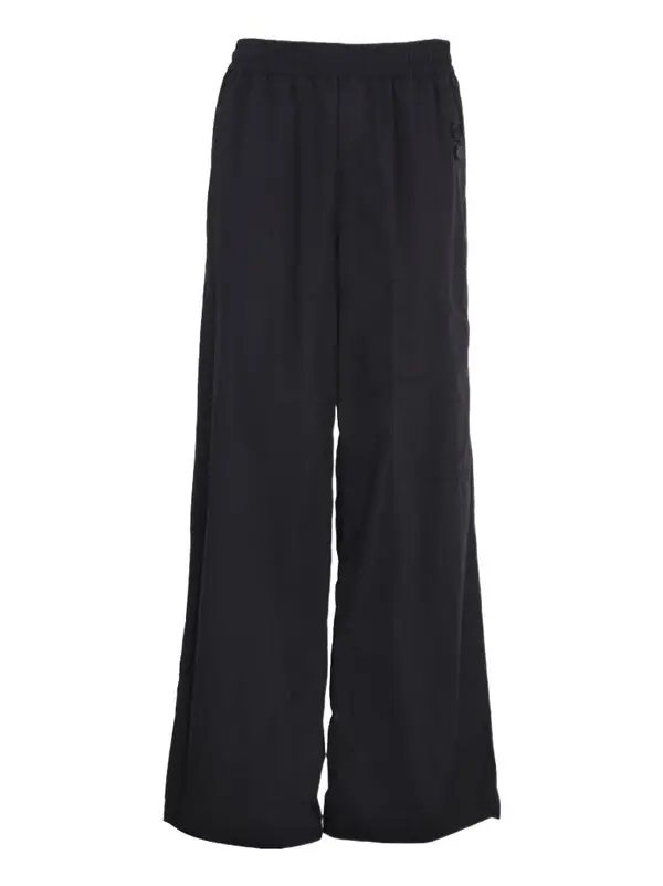 Off-White High Waist Wide Leg Trousers - Black