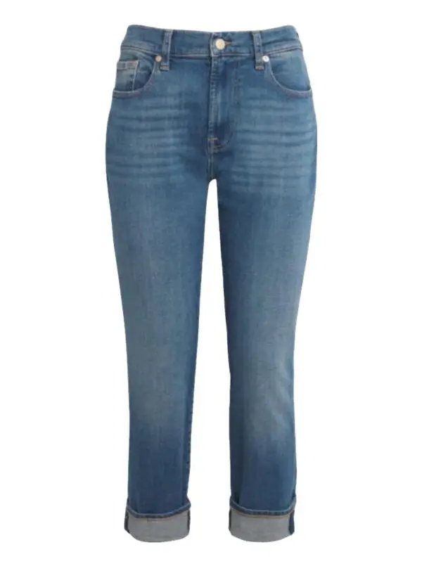 7 For All Mankind Mid-rise Belt Loop Jeans - Blue