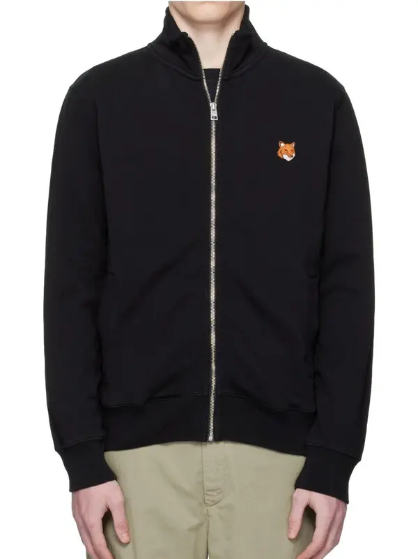 Maison Kitsuné Fox Head Zipped Regular Sweatshirt - Black