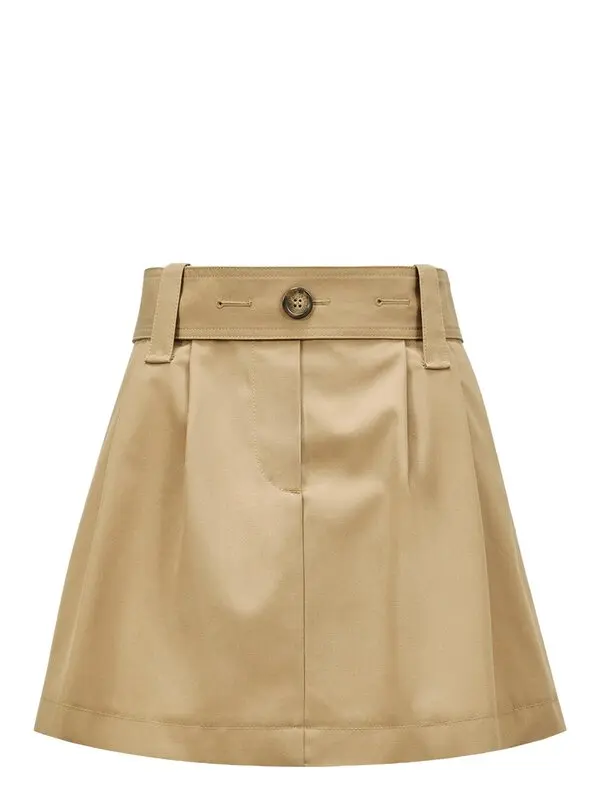 Moncler Gabardine Mini Skirt - Camel