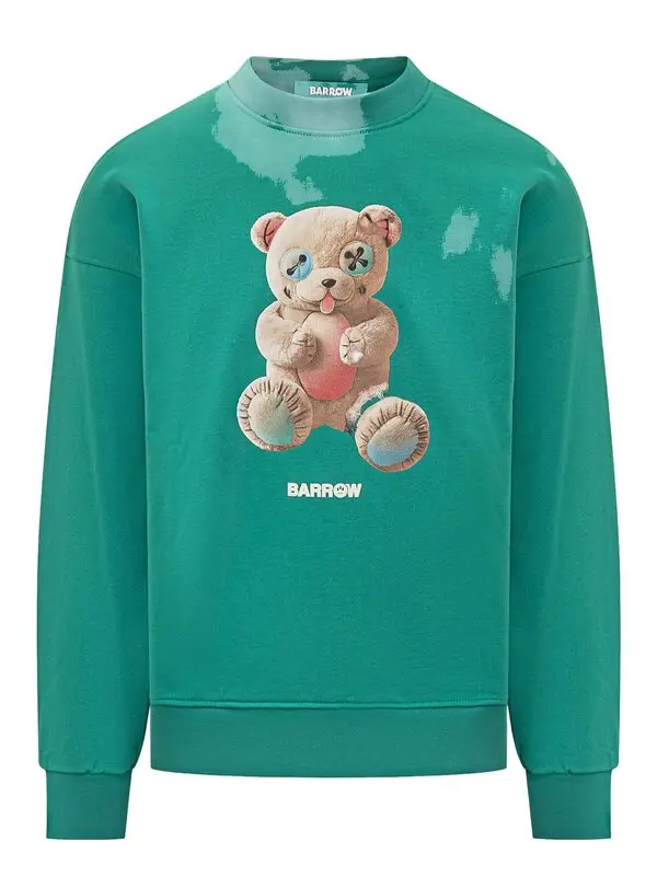 BARROW Teddy Print Sweatshirt - Green