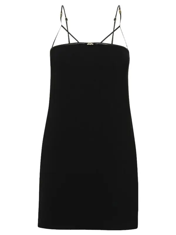 Dsquared2 Logo Plaque Cut-out Strappy Mini Dress - Black