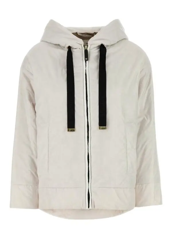 Max Mara Daria Zip-up Hooded Jacket - White