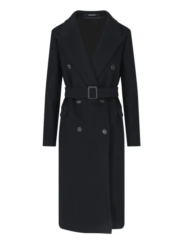 Tagliatore Jole Double-breasted Coat - Black