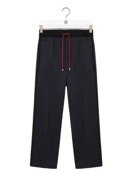 Loewe Wool Drawstring Trousers - Deep Navy Blue