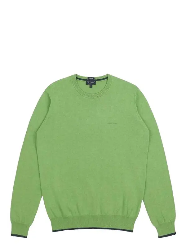 Emporio Armani Round Neck Patch Pullover - Green
