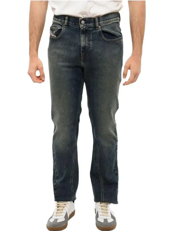 DIESEL® Faded Straight-leg Jeans - Black