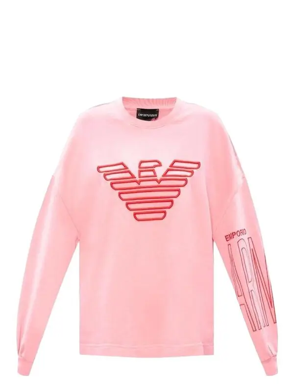 Emporio Armani Logo Print Sweater - Pink