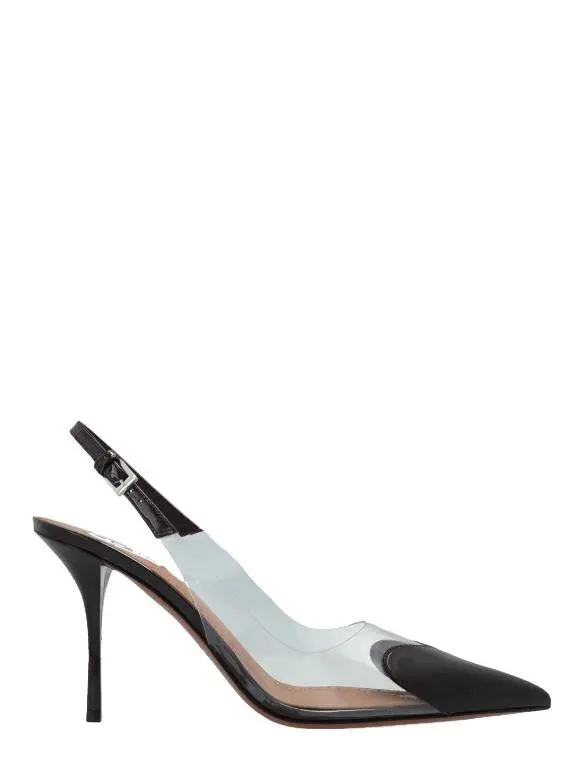 Alaïa Le Coeur Slingbacks - Aubergine