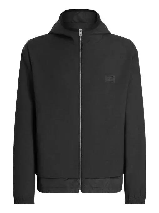 Dolce & Gabbana Zip-up Hooded Jacket - Black
