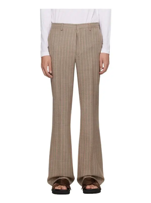 Dries Van Noten Striped Trousers - Gray