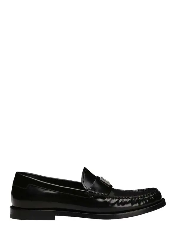 Dolce & Gabbana Logo Plaque Loafers - Black